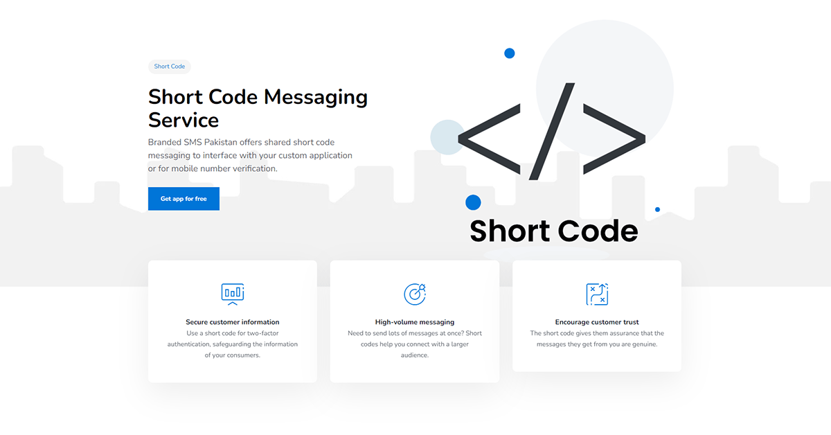 Short Code Messaging Service - Branded SMS Pakistan